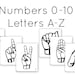 Sign Language Numbers and Alphabet Hand Sign Cards | ASL Coloring Pages ...