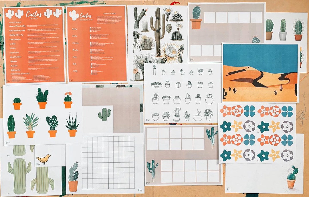 Cactus Unit Study | Cactus Themed Activities | Printable Lesson Plans ...