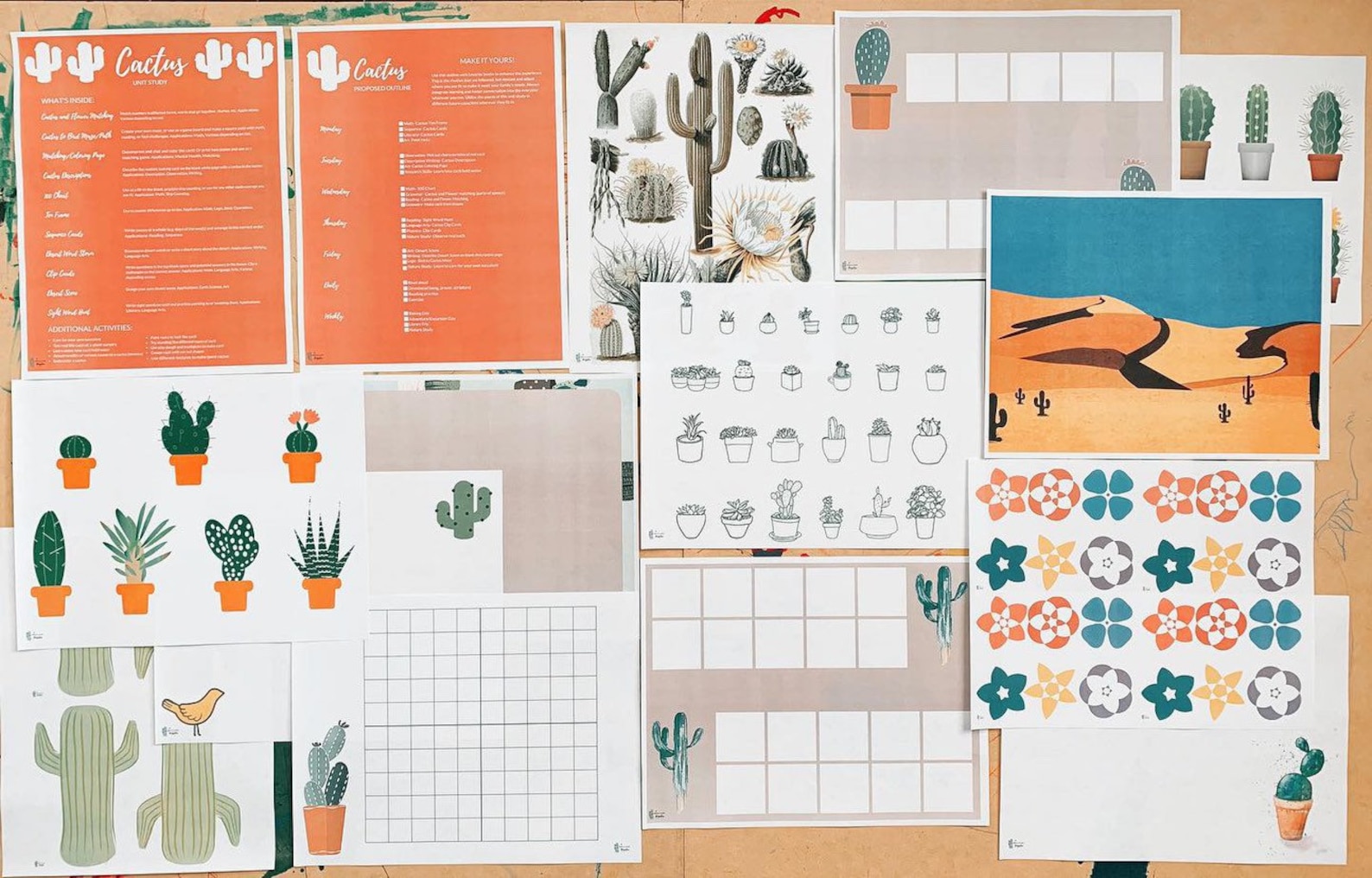 Cactus Unit Study | Cactus Themed Activities | Printable Lesson Plans ...