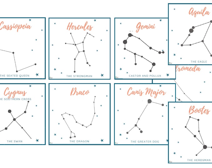 Constellation Cards Set of 26 Printable Constellation Cards Harvest ...