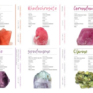 Set of 108 Rock, Mineral, and Gemstone Identification Cards | SCRIPT ...