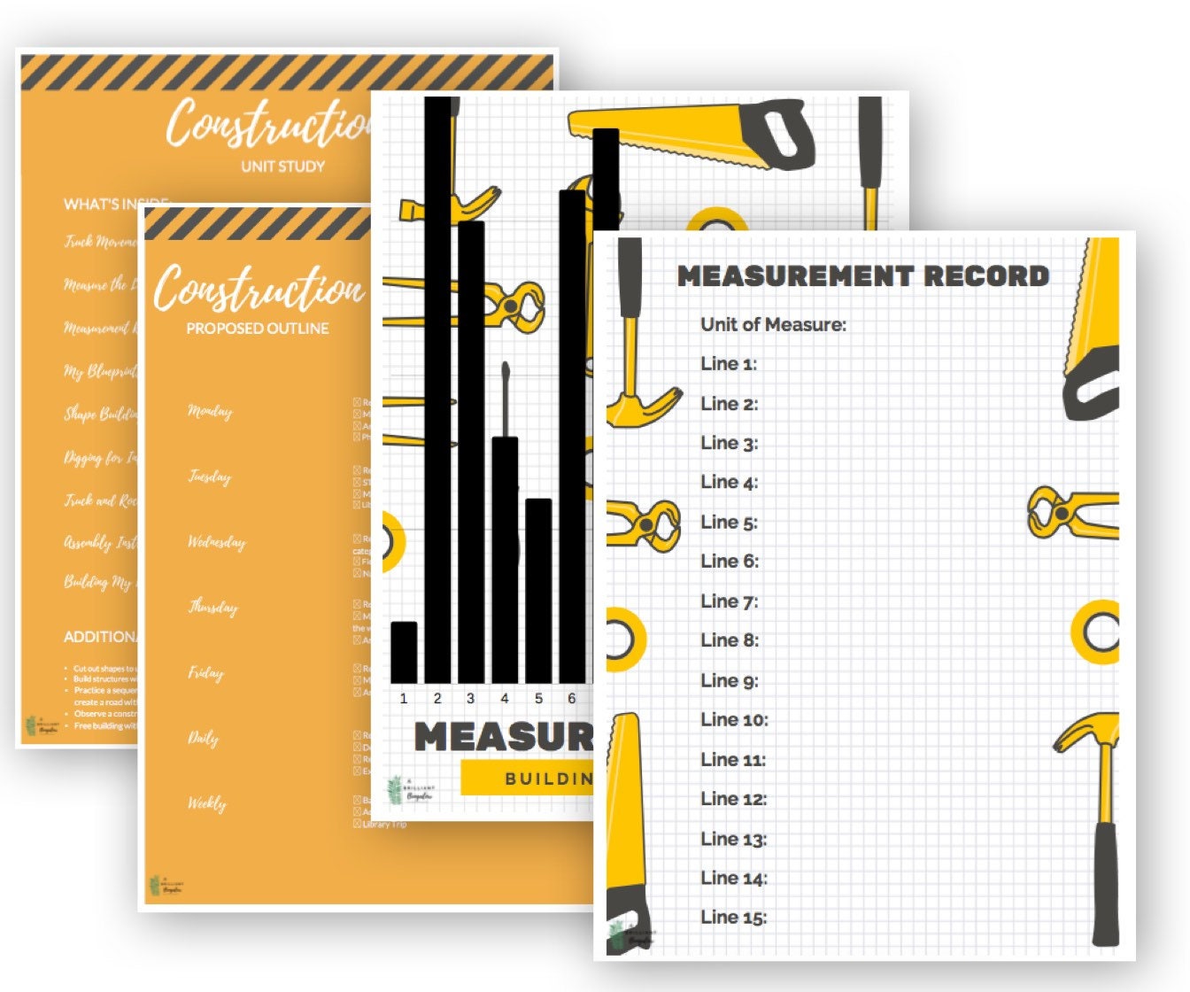 Construction Themed Unit Study | Weeklong Homeschool Lesson Plan ...