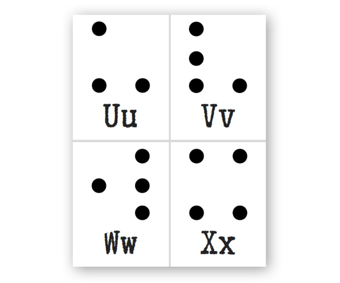 Braille Alphabet Cards 5 Senses Accessibility Homeschool Resources ...