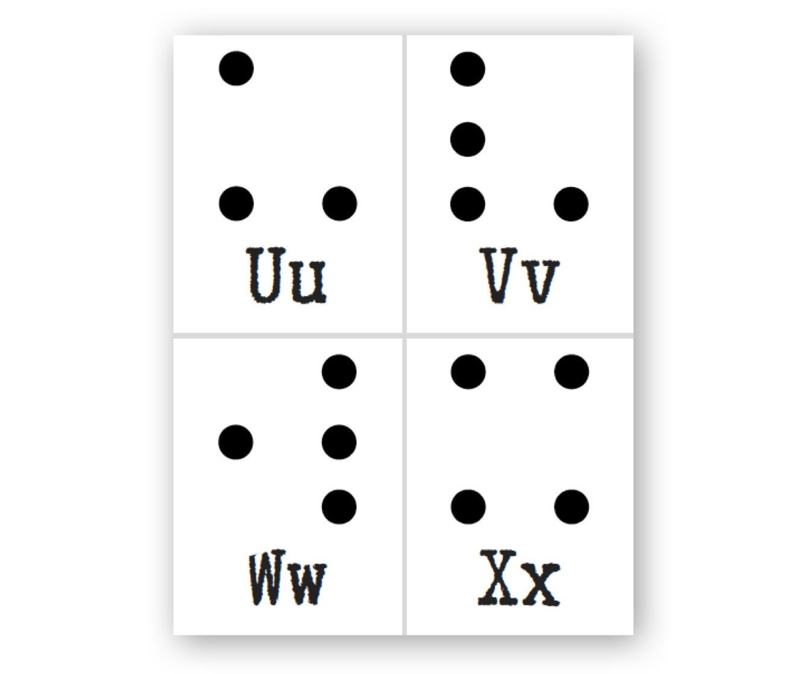 Braille Alphabet Cards | 5 Senses | Accessibility | Homeschool ...