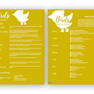 Birds Unit Study | Bird Unit | Printable Homeschool Lesson Plans ...