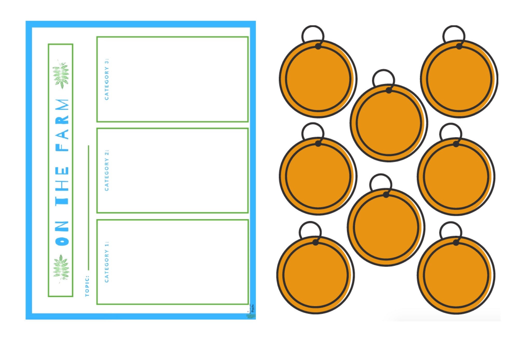 Farm Themed Educational Unit Printable Lesson Plans | Etsy