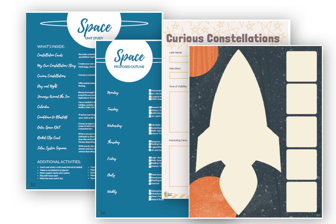 Outer Space Unit Study | Space Unit | Outer Space Homeschool Lesson ...