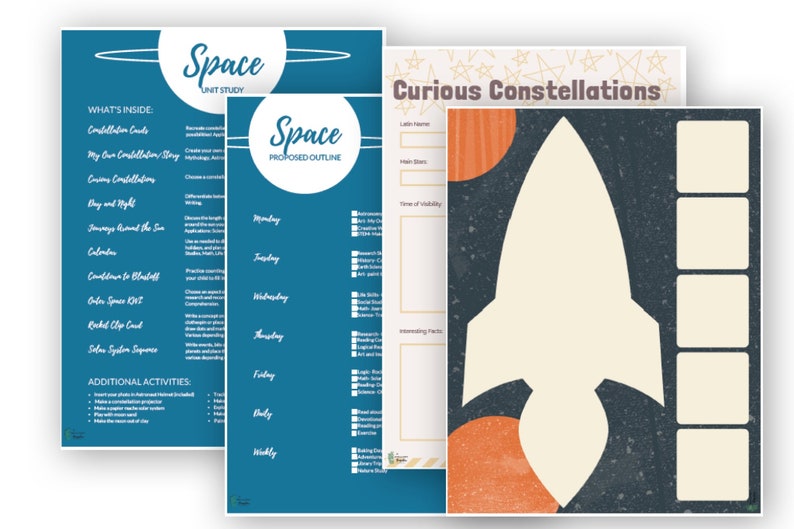 Outer Space Unit Study Space Unit Outer Space Homeschool Lesson Plans ...
