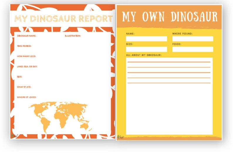 Dinosaur Unit Study Dinosaur Unit Printable Lesson Plans - Etsy