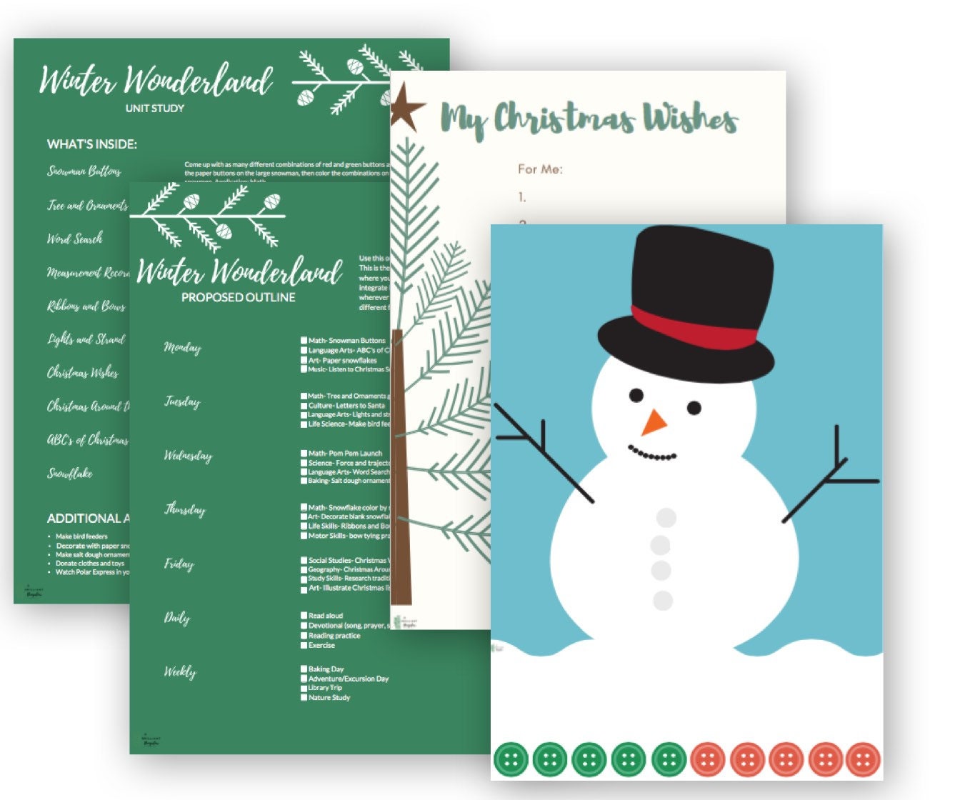 Winter Wonderland Unit Study Christmas Unit Study Winter Unit Study ...
