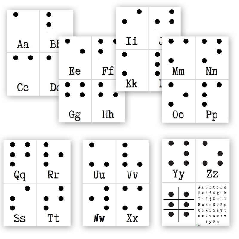 Braille Alphabet Cards - Etsy