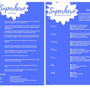 Superhero Unit Study | Superhero Educational Activities | Printable ...