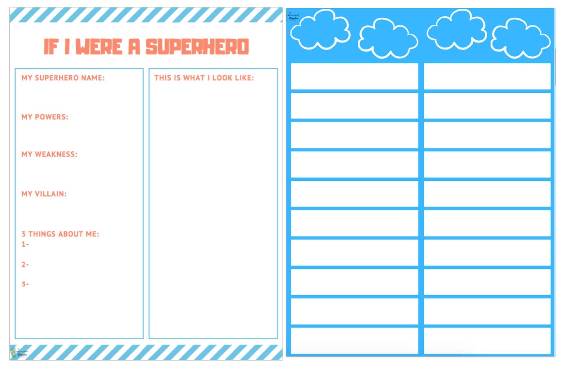 Superhero Unit Study Superhero Educational Activities - Etsy
