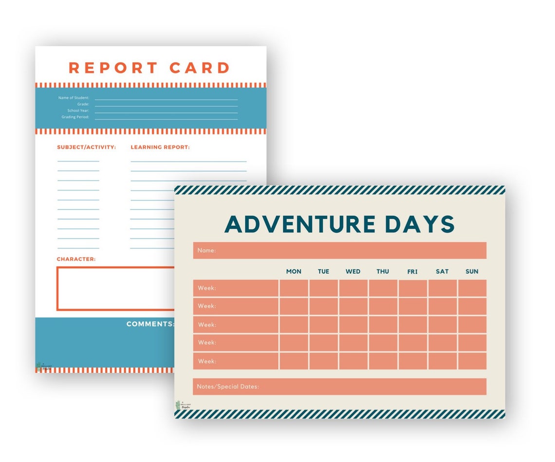 Homeschool Attendance and Report Card | Progress Report | Homeschool ...
