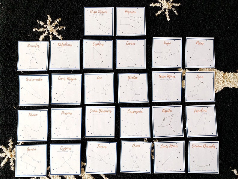 Constellation Cards Set of 26 Printable Constellation Cards - Etsy Canada