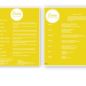 Circus Theme Unit Study | Week Long Homeschool Lesson Plan | Printable ...