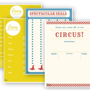 Circus Theme Unit Study | Week Long Homeschool Lesson Plan | Printable ...