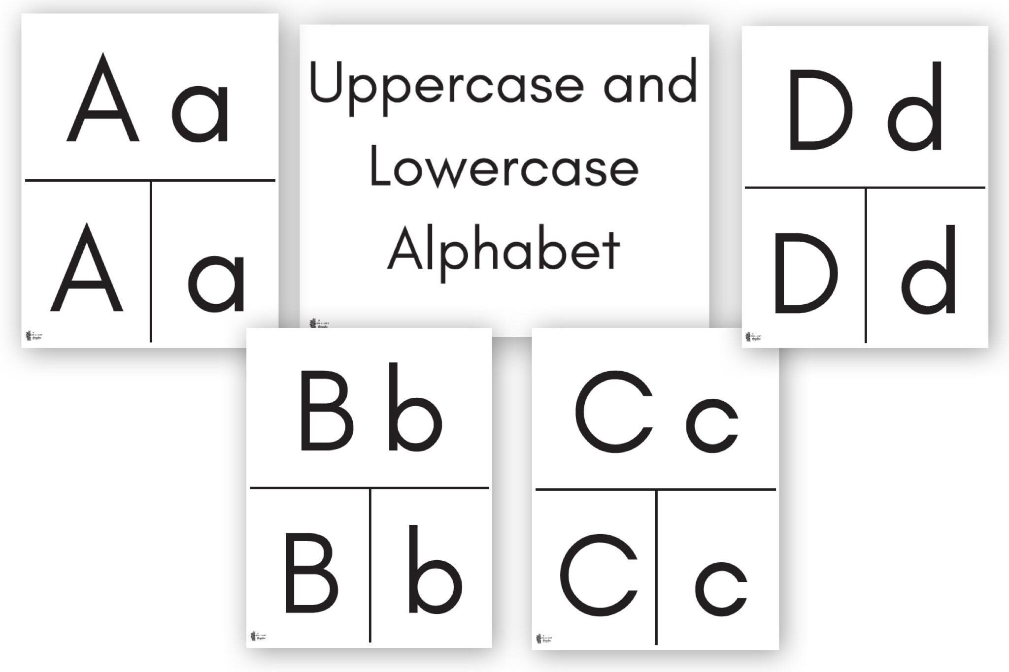 Montessori Flash Cards | Letters, Numbers, and Shapes 3 Part Cards ...