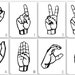Sign Language Numbers and Alphabet Hand Sign Cards ASL Coloring Pages 5 ...