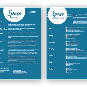 Outer Space Unit Study | Space Unit | Outer Space Homeschool Lesson ...