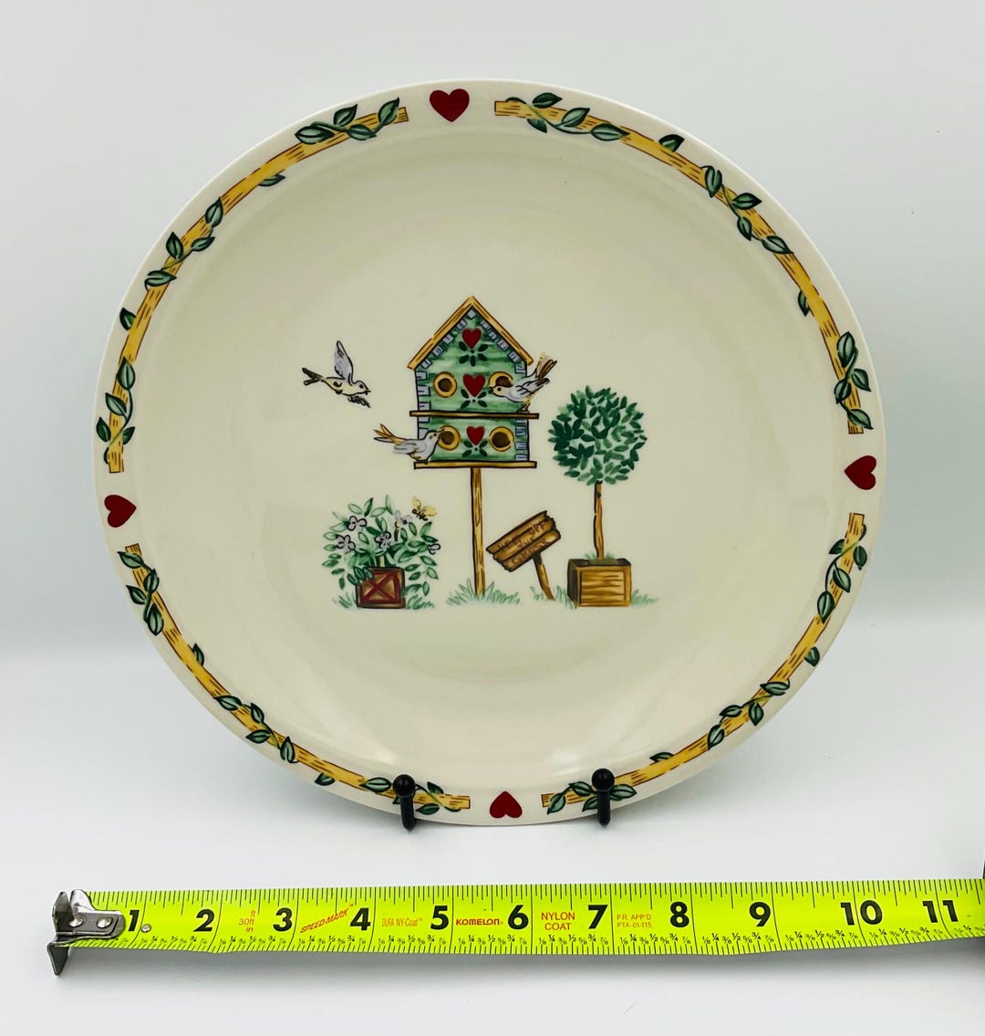 Vintage Thomson Pottery Birdhouse Dinner Plates - Set of 4 - Etsy