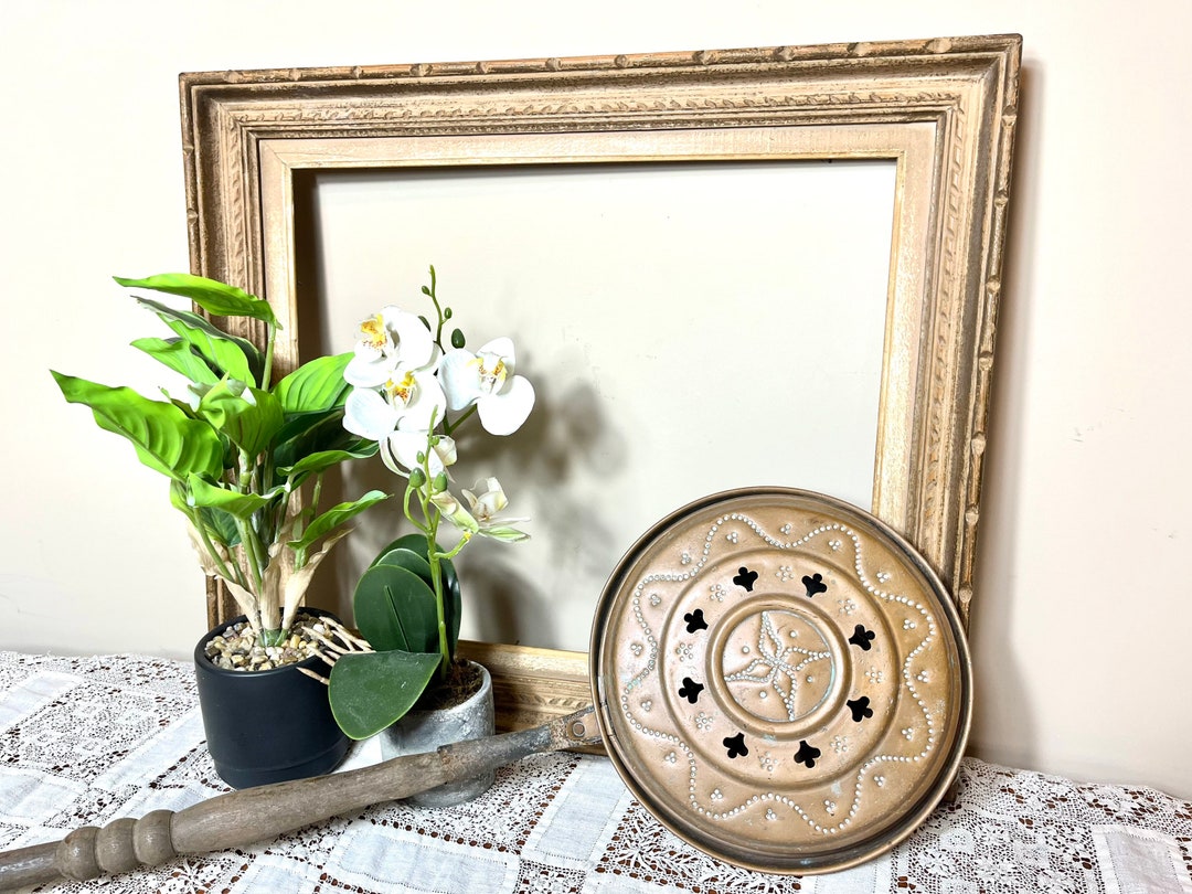 French Vintage Chestnut Roaster Bed Warmer Popcorn Popper Home Decor ...