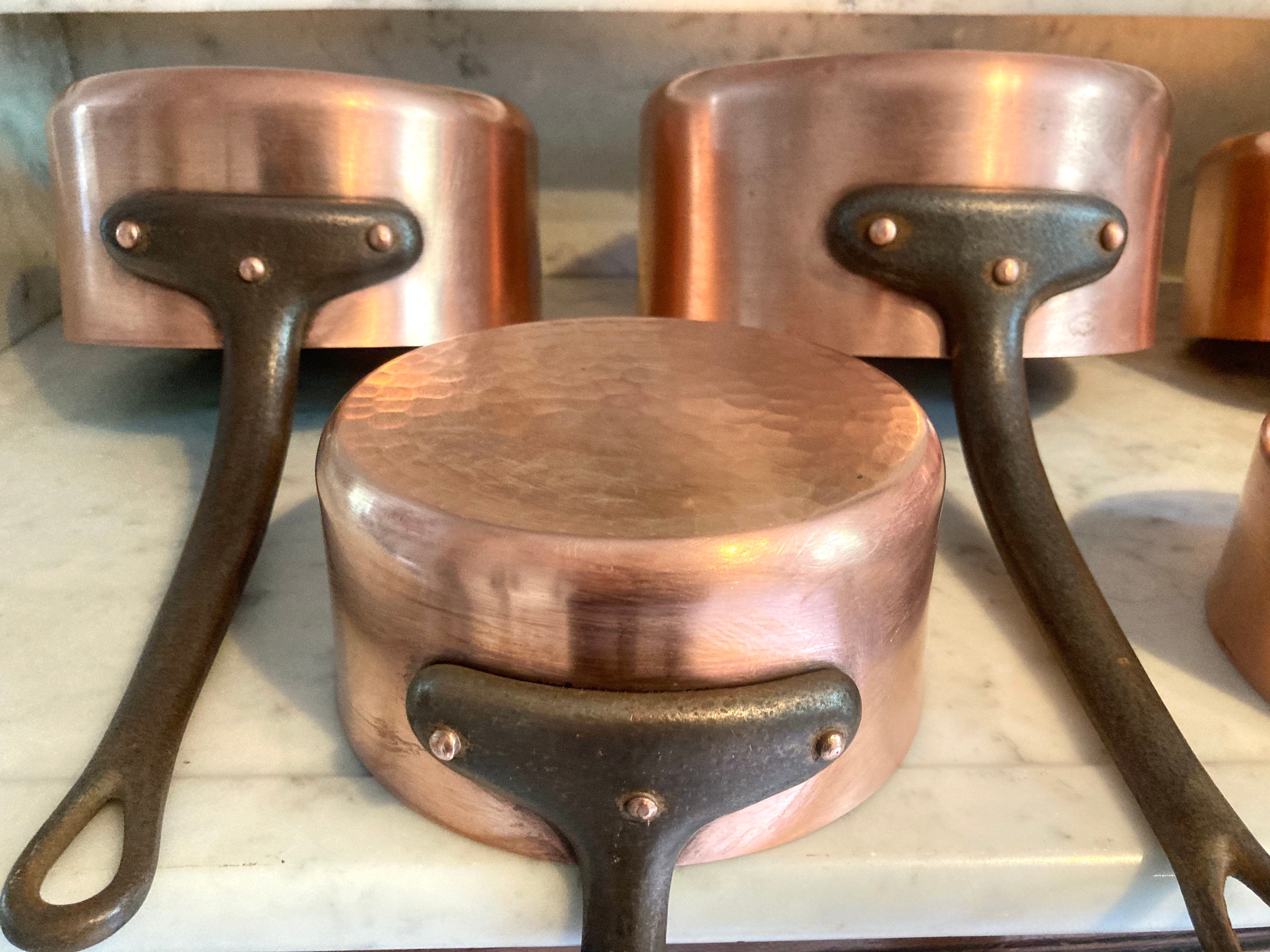 5 French Copper Cookware Chef Set Bubble Copper Rivets | Etsy