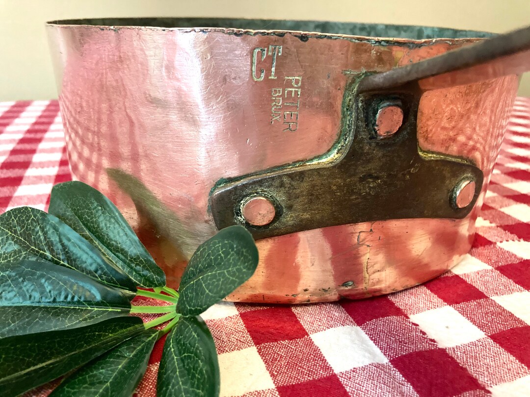 Antique Copper Pan Hammered Copper Rivets 1.5mm 25cm Stamped Peter Brux ...