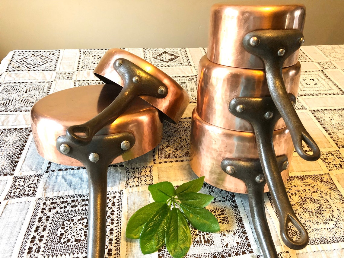 5 Chomette Favor French Professional Hammered Copper Cookware - Etsy