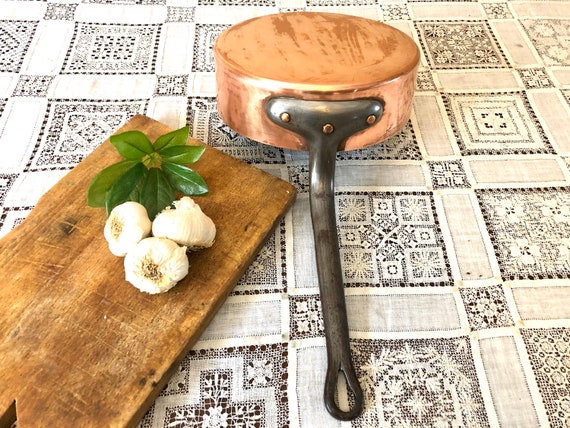 French Copper Saute Pan Skillet 24cm Copper Rivets Stamped 2mm | Etsy