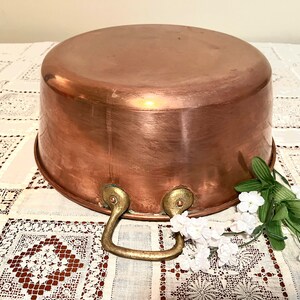 Large Copper Basin With Brass Handles and Two Copper Rivets Paris ...