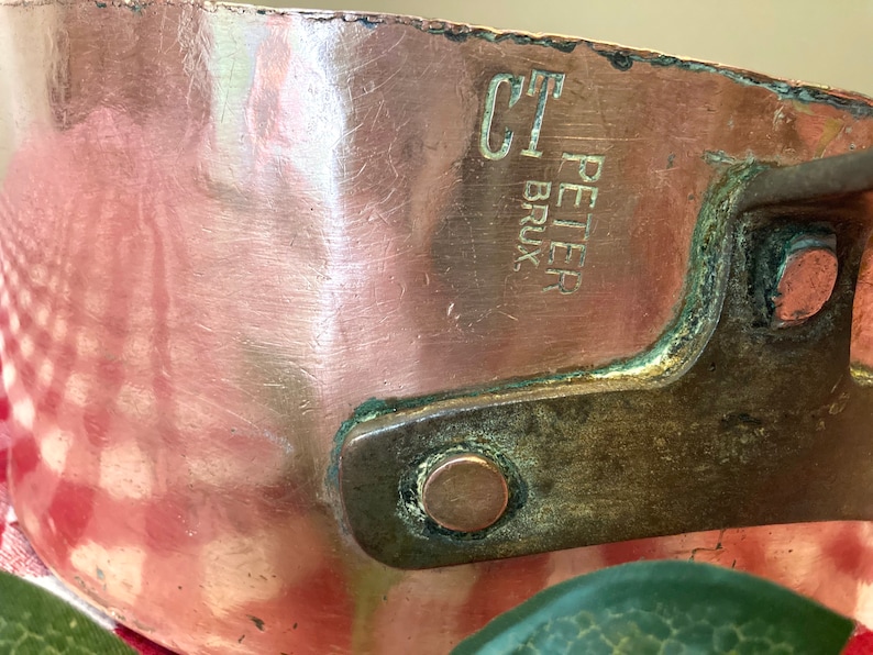 Antique Copper Pan Hammered Copper Rivets 1.5mm 25cm Stamped Peter Brux ...