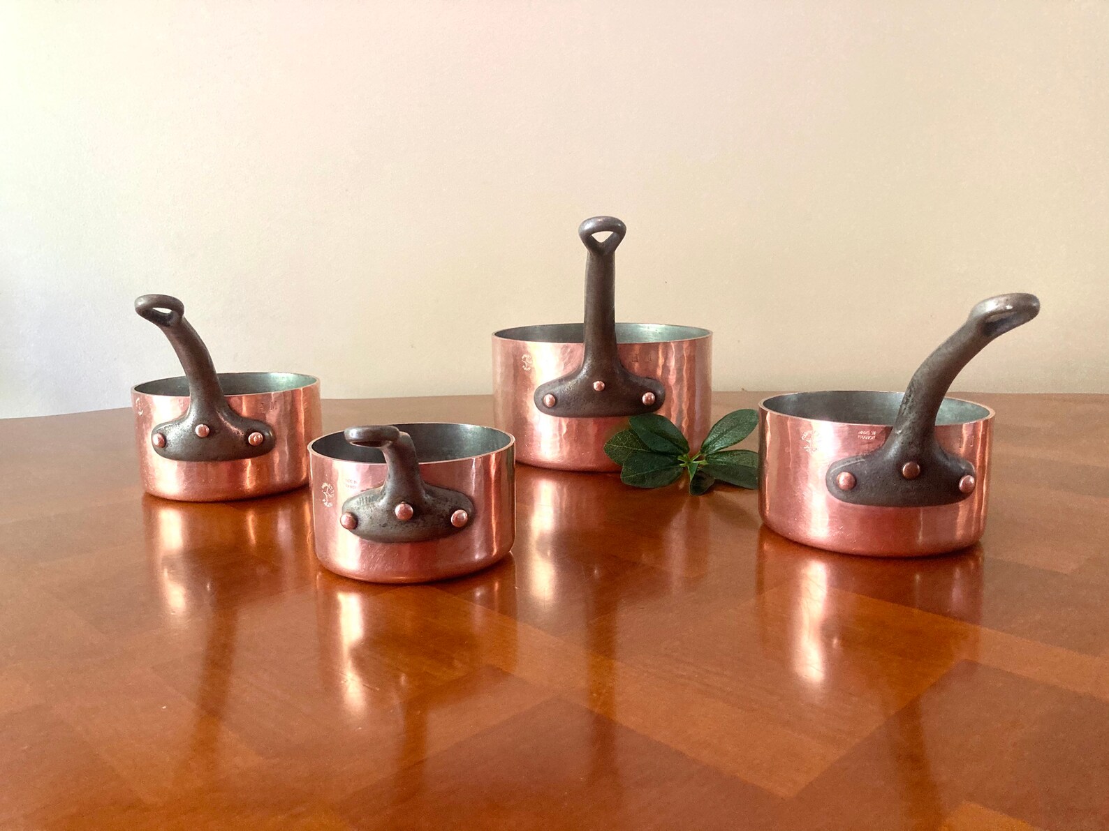 4 French Professional CHOMETTE FAVOR Copper Cookware Chef Set - Etsy