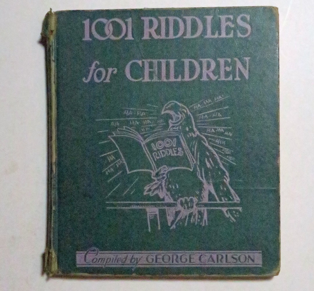 1001 Riddles for Children by George Carlson, 1949 - Etsy