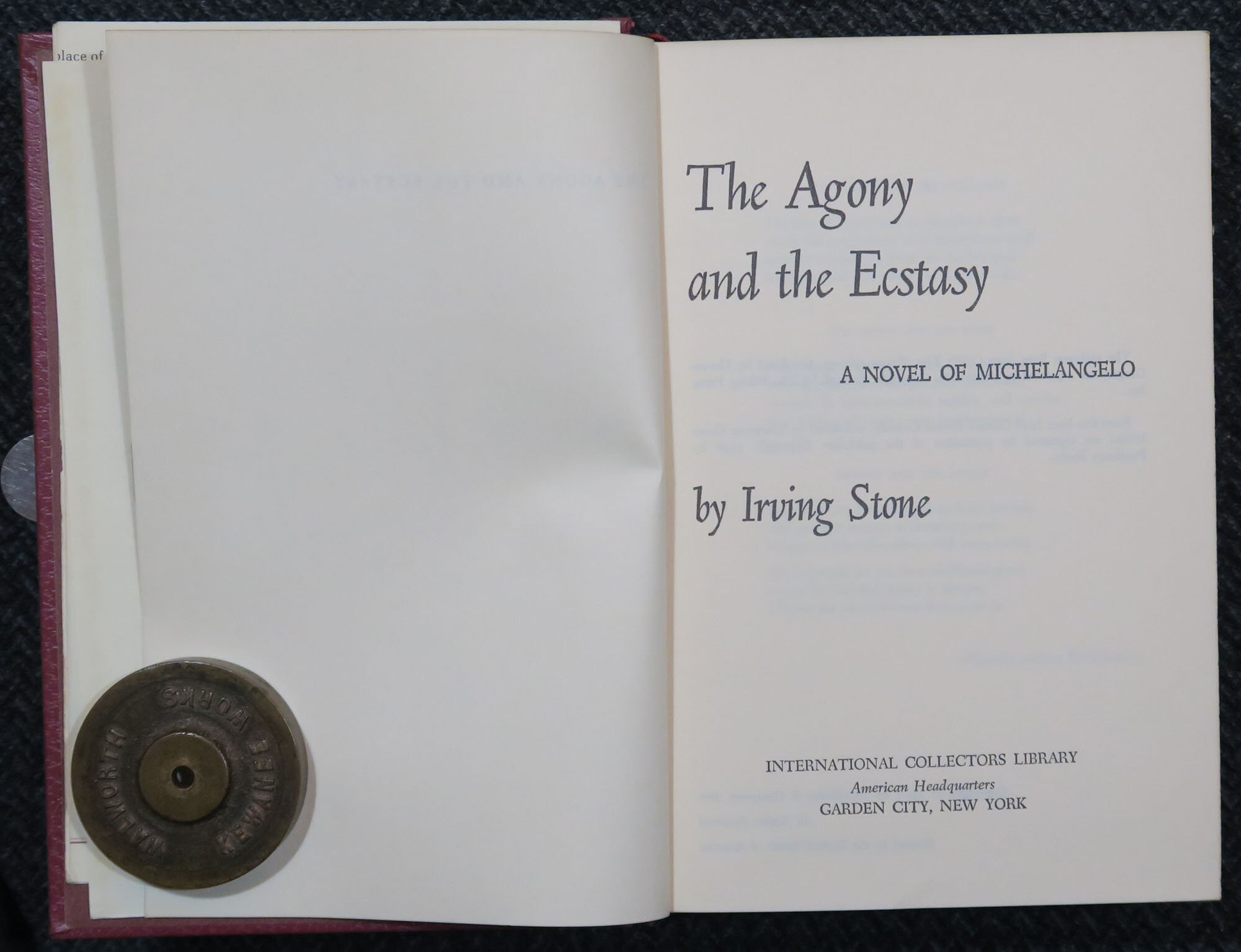 The Agony and the Ecstasy by Irving Stone, 1961 - Etsy