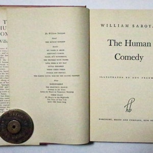 The Human Comedy by William Saroyan, 1943 - Etsy