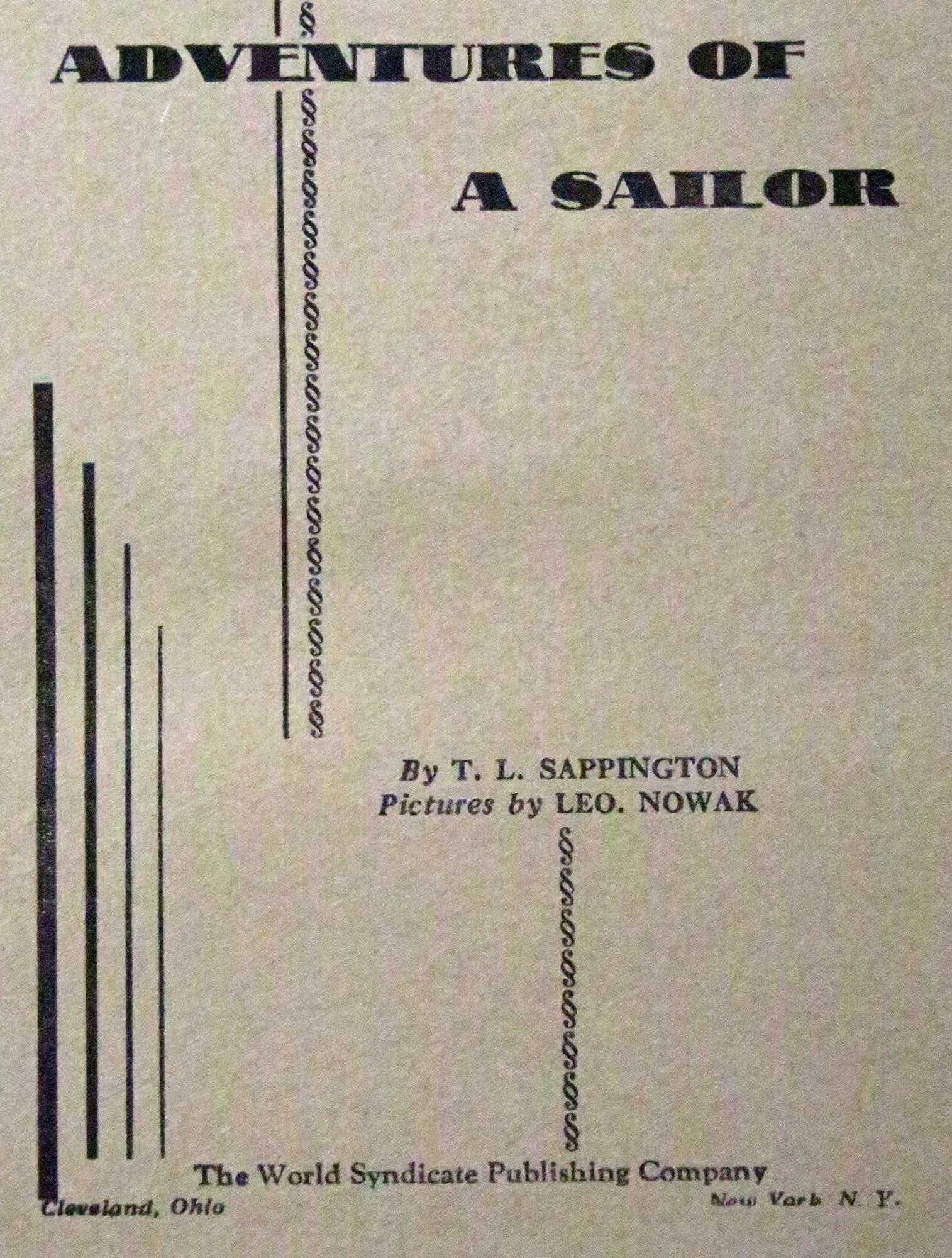 Adventures of A Sailor by T L Sappington, 1932 - Etsy