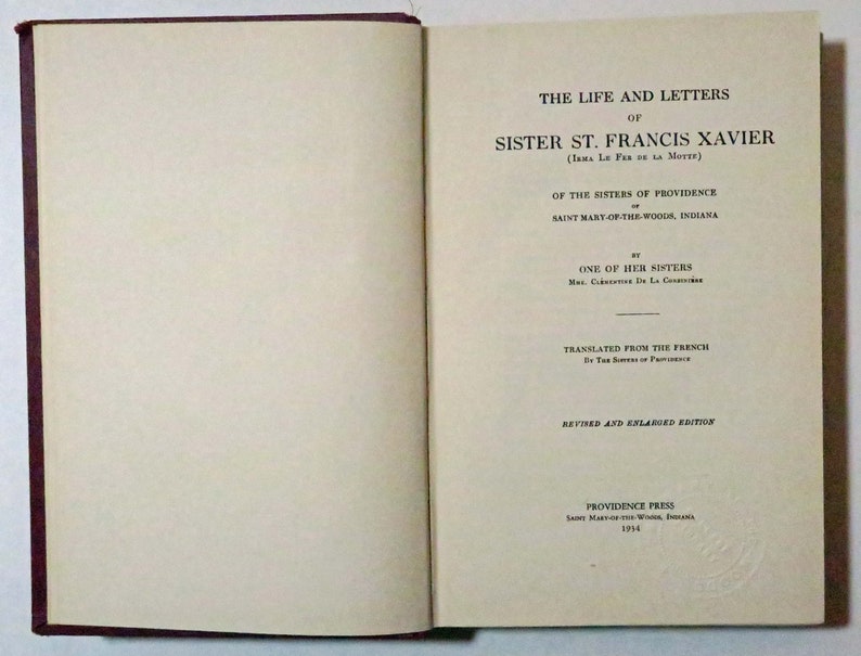 Life and Letters of Sister St. Francis Xavier by Mme. - Etsy
