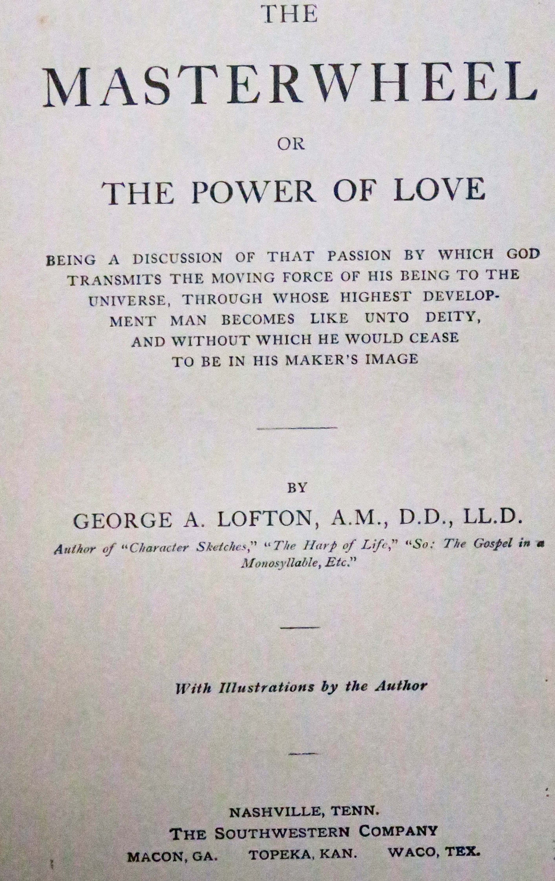 The Master Wheel by George A Lofton 1906 - Etsy.de