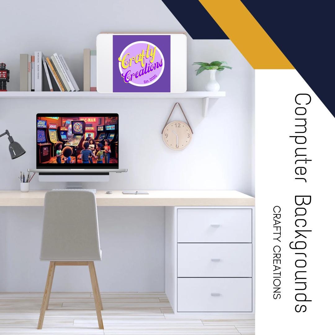 Retro Arcade Adventure Desktop Wallpaper - Etsy