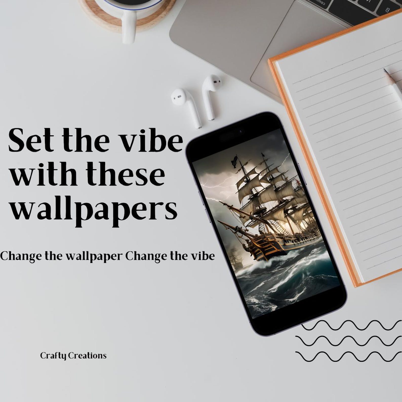 Filmic Style Classic Ships, Lighthouse, and Pirate Compass Photo Set ...