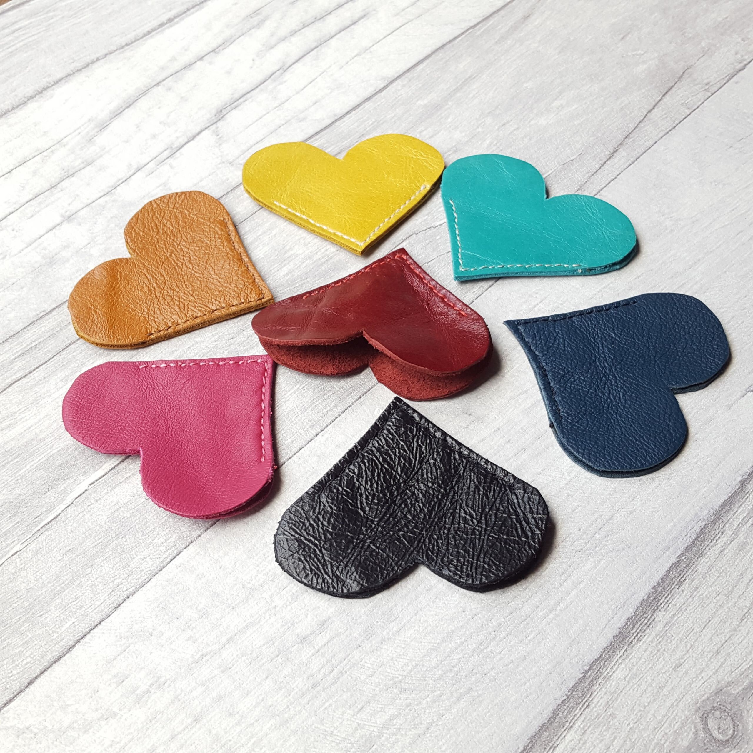 Grey Leather Heart Bookmark Valentines Gifts Book Lover | Etsy