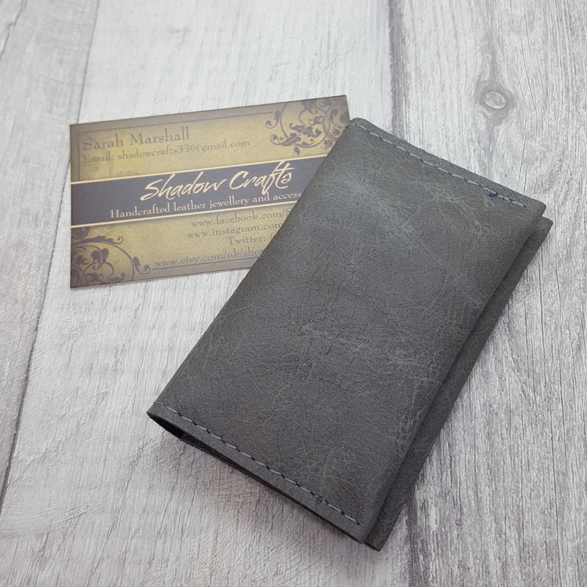 Slim Leather Card Holder Minimalist Card Wallet Simple Card - Etsy