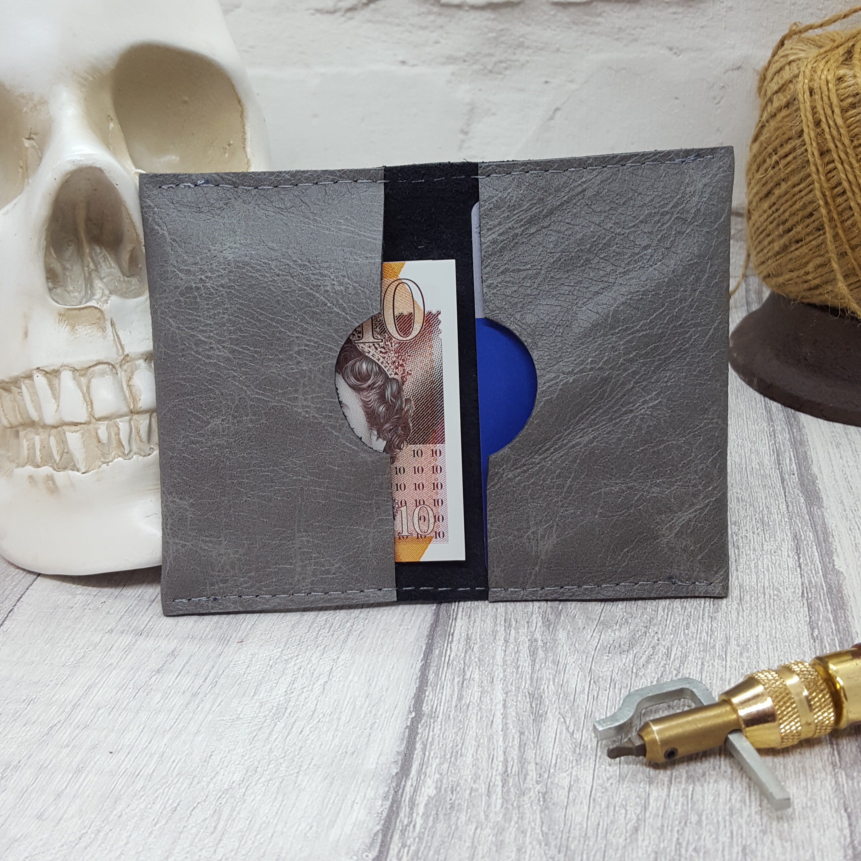 Slim Leather Card Holder Minimalist Card Wallet Simple Card - Etsy