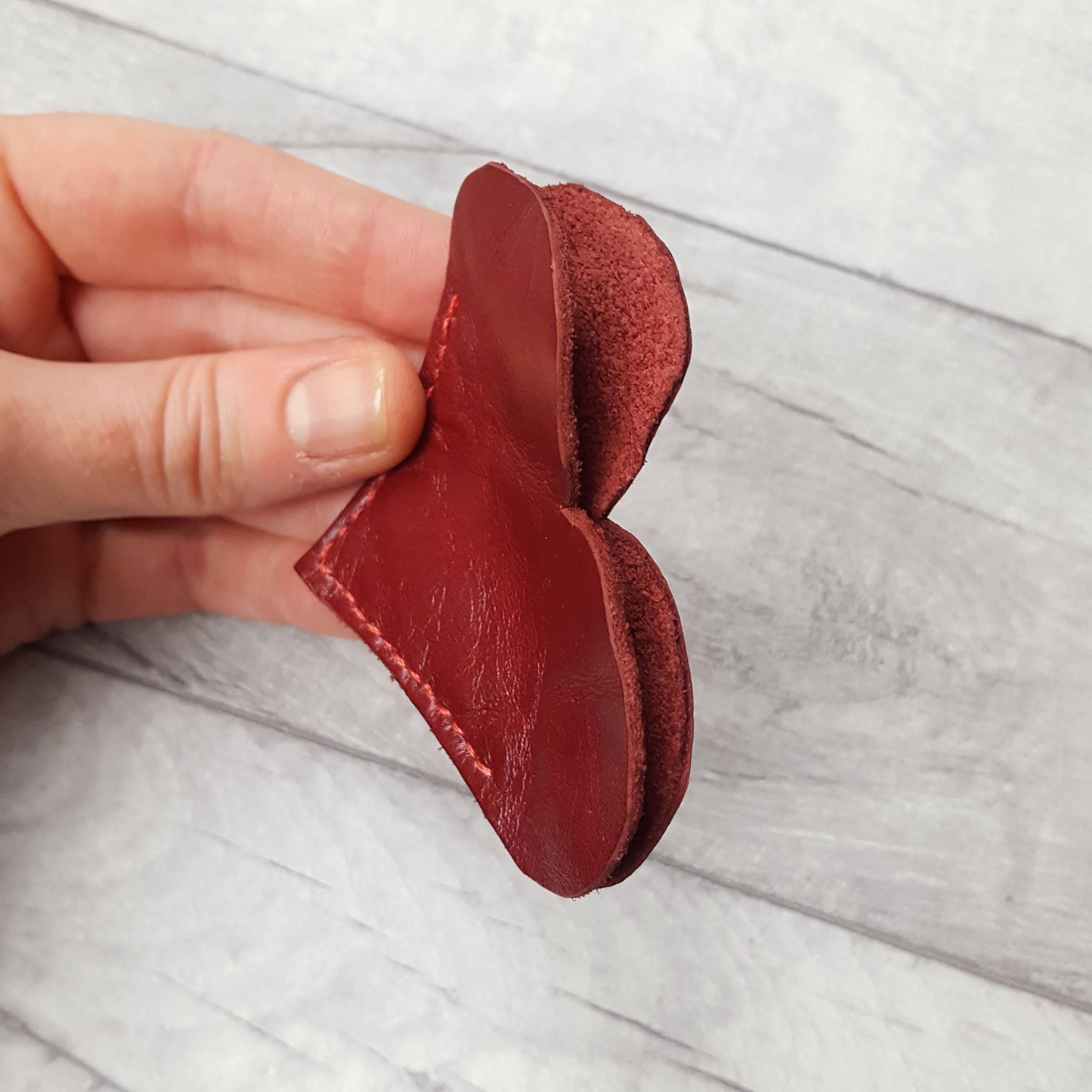 Grey Leather Heart Bookmark Valentines Gifts Book Lover | Etsy