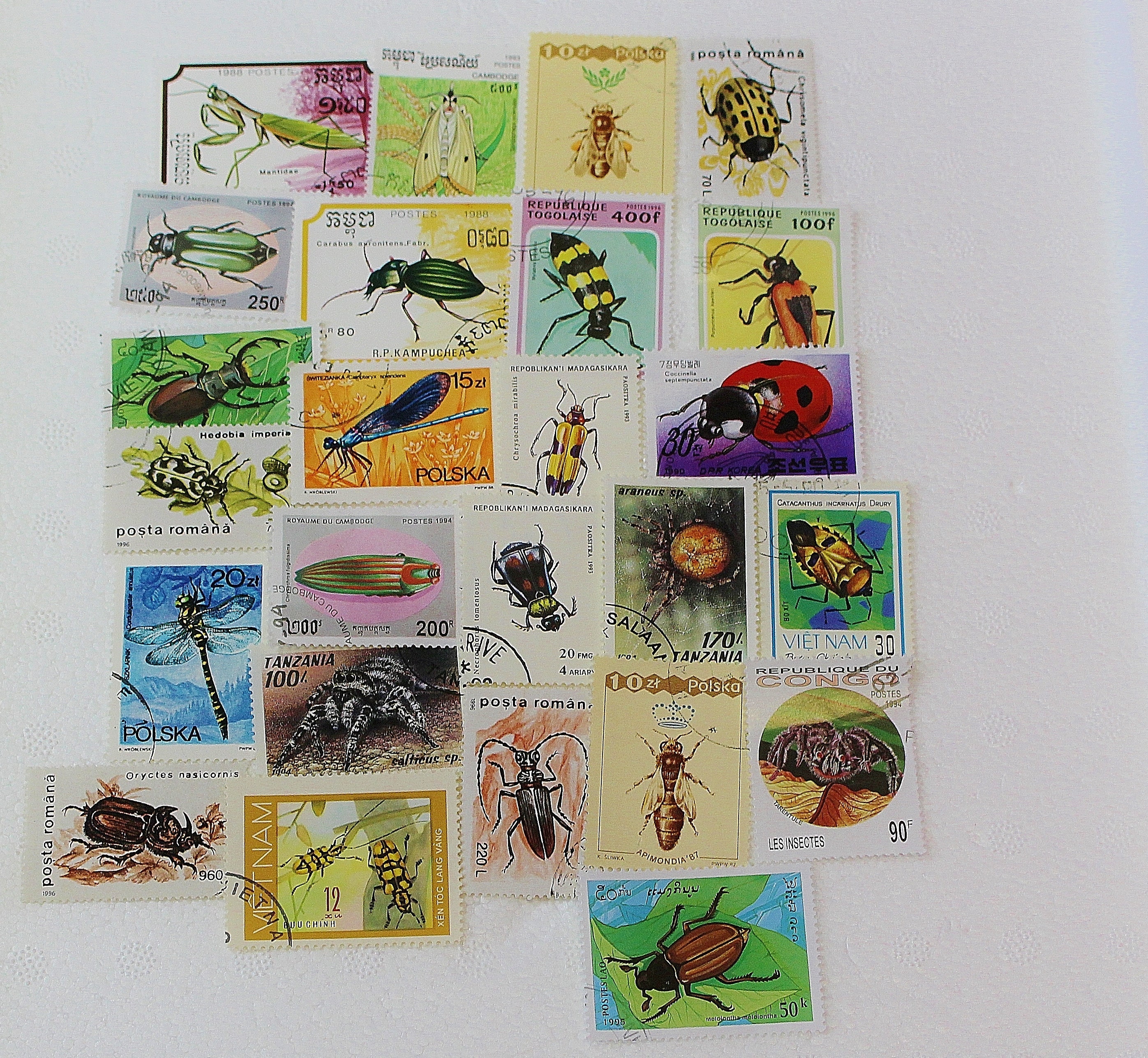 Stamps for Insect Lovers & Collectors, Insect Theme X 25 Beautiful for ...