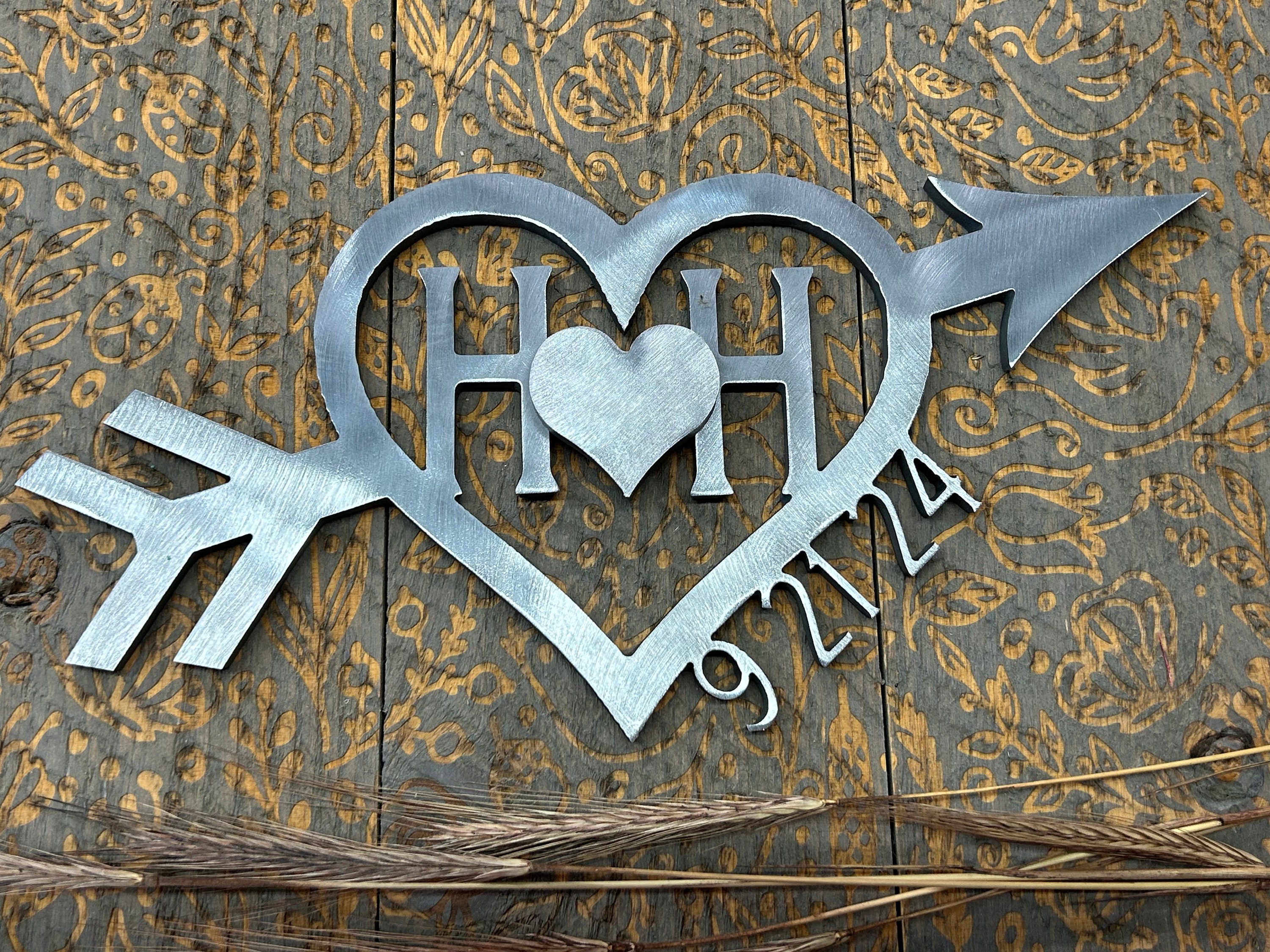 Custom Wedding Branding Iron: Initials & Arrow, Unity Ceremony - Etsy