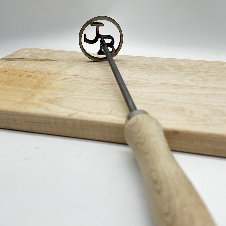 Wood Branding Iron With Circle Two Initials – Custom Steel Brander for ...