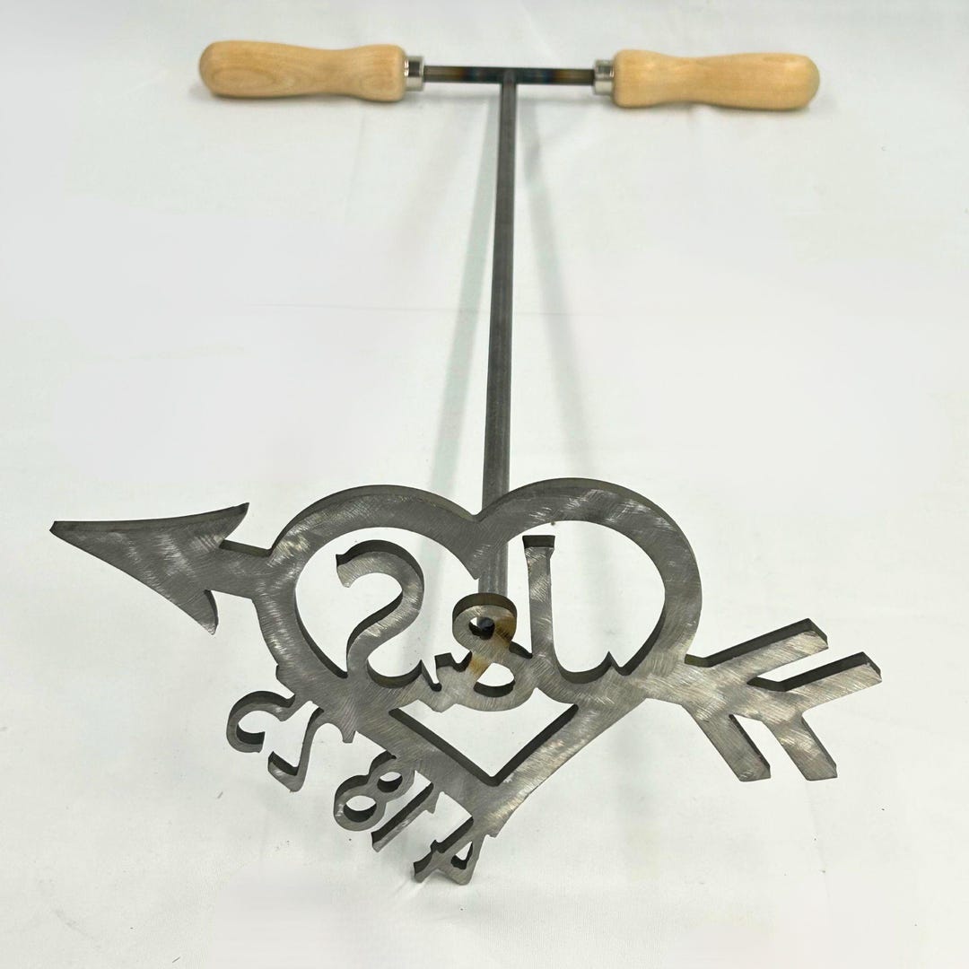 Custom Wedding Branding Iron: Initials & Arrow, Unity Ceremony - Etsy