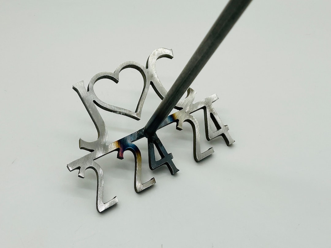 Dual Handle Custom Wedding Branding Iron - Personalized Date, Initials ...